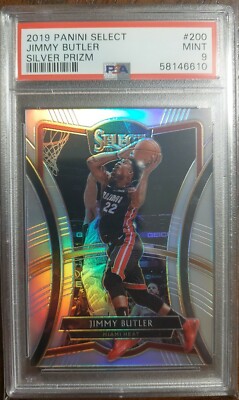 2019 Panini Select #200 Jimmy Butler Silver Prizm Premier Level PSA 9 ...