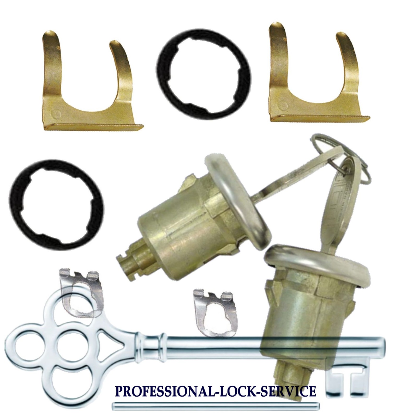 Buick Centurion 72-73 Door Lock Key Cylinder Pair Tumbler Barrel 2 Keys ...