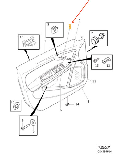 NEW VOLVO S60 II RIGHT FRONT DOOR OPENING HANDLE RHD 39868056 GENUINE ...