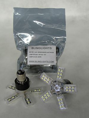 BlingLights White LED 1157 Spider Lite Bulbs Tail Lamps Rear Brake Stop ...