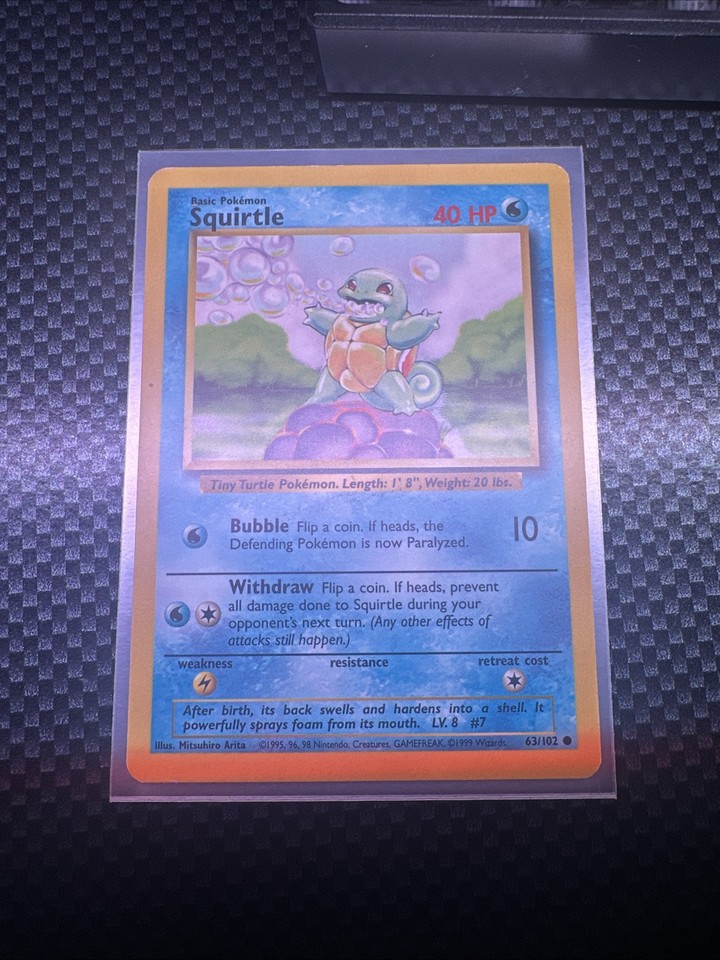 1995 Squirtle Pokemon Card 63/102 Base Set 1st Edition | eBay