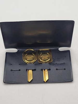 Cadillac Gold Keys Set Of 2 Key Blanks Uncut with Blue Case NOS | eBay