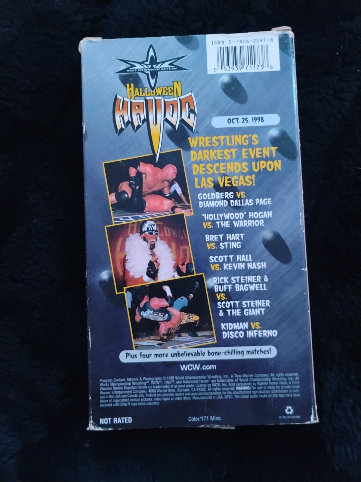 WCW Halloween Havoc 1998 Hulk Hogan Wrestling VHS Slam-006 for sale ...