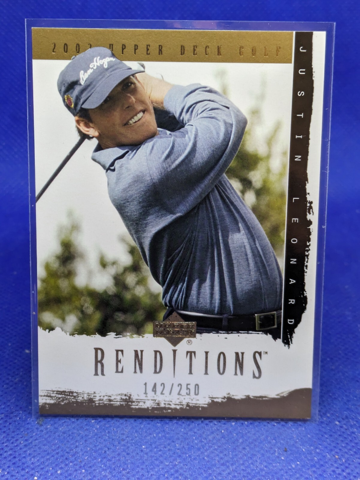 2003 Upper Deck Renditions Golf Trading Card #7 Justin Leonard GOLD ...