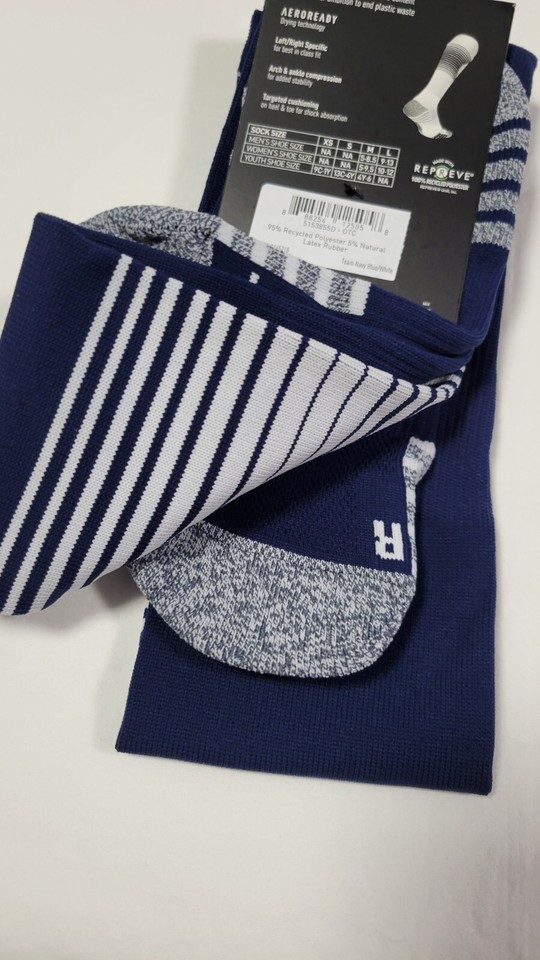 Adidas Team Mens Speed Soccer Socks Climacool Navy Blue SZ Large (Shoe ...