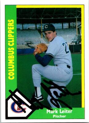 Mark Leiter autographed Baseball Card (Columbus Clippers) 1990 CMC #204 ...