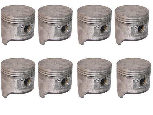 8 STANDARD SIZE Pistons with Wrist Pins & Rings 1959 Pontiac 389 V8 ...