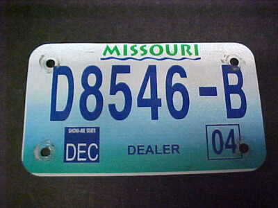 Original 2004 Missouri Motorcycle license plate D8546-B Vintage Harley ...