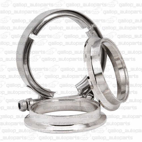 2PC 3" Inch 76mm V-band Vband Clamp Stainless Steel Flange Exhaust Pipe ...