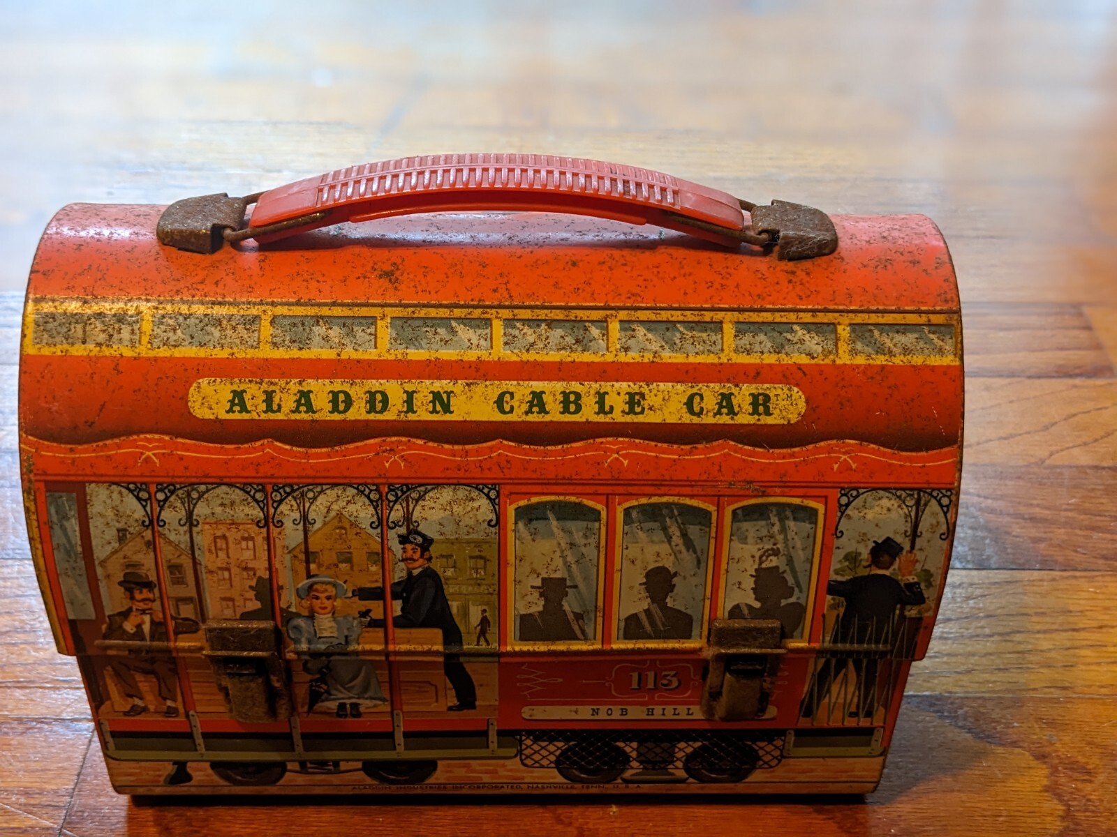 VINTAGE RARE 1962 ALADDIN CABLE CAR DOME TOP LUNCHBOX - NO THERMOS | eBay
