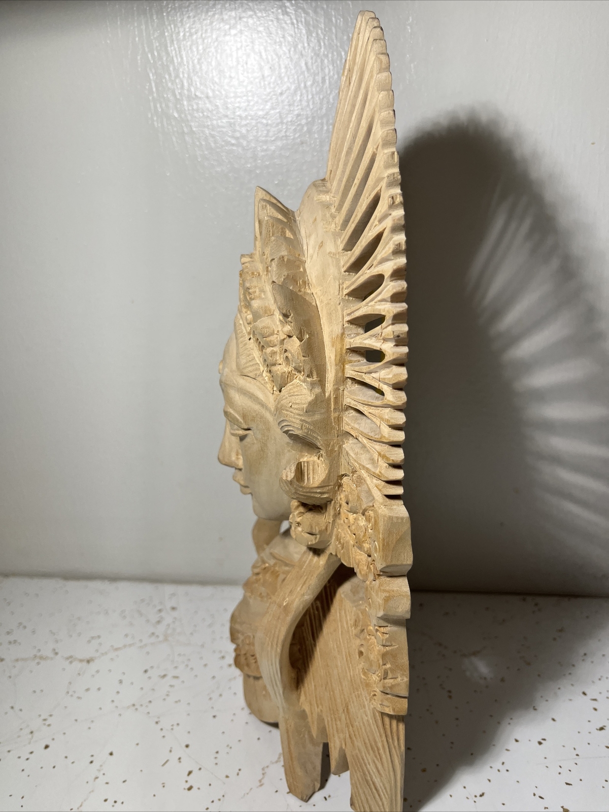 Indonesian Wood Mask Sculpture Hand Carved Natural~ Balinese Janger ...
