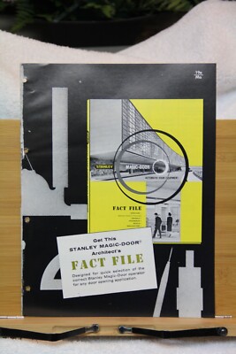 Stanley Magic Automatic Door Operator New Britain CT Brochure 4p Circa ...