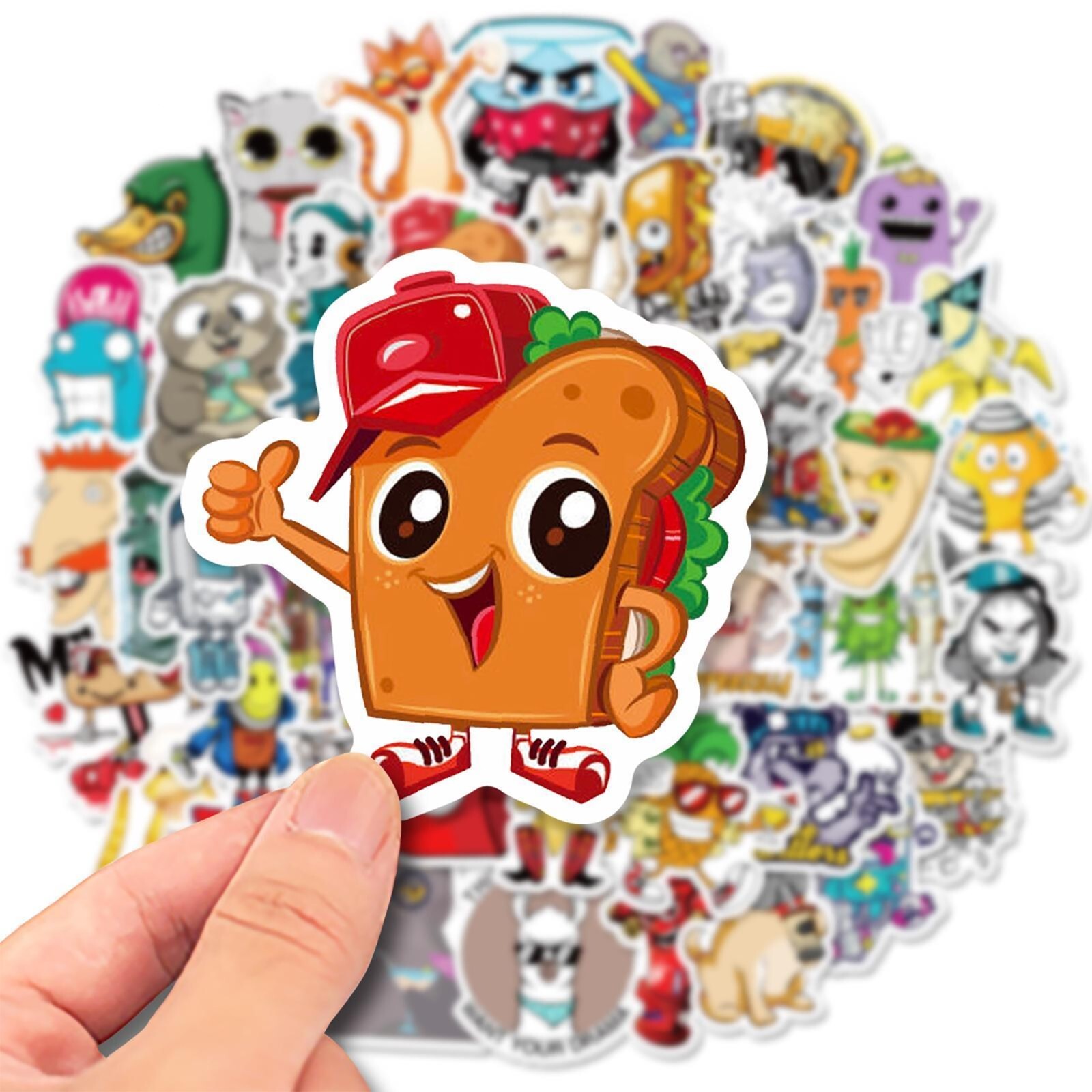 50x Cool Cartoon HipHop Graffiti Sticker Pack Waterproof Skateboard ...