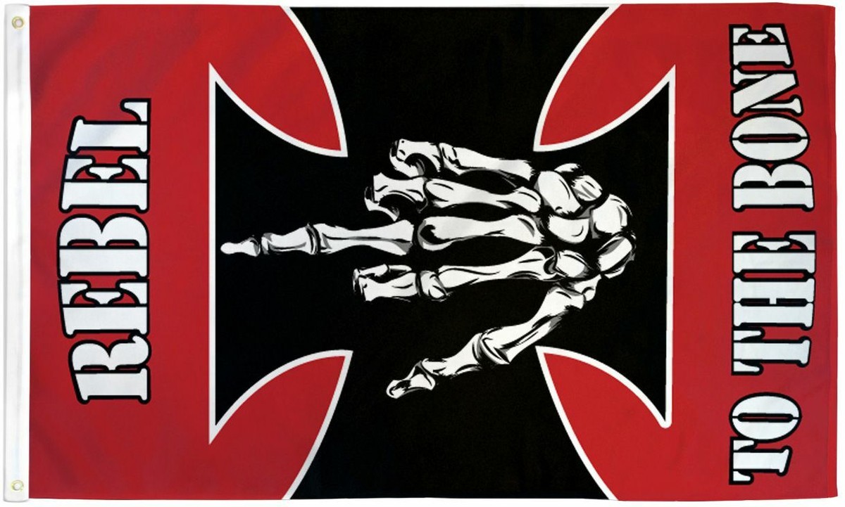 Bone Collector Rebel Flag Ranger Skull Rebel Flag | DLGrandeurs