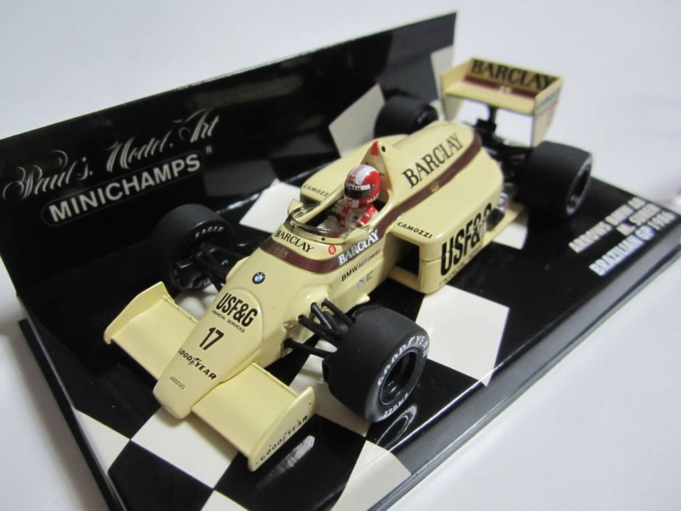 PMA Mini Champs 1/43 Arrows A8 BMW 17 1986 Belgium GP Modified Brazil GP Mark | eBay