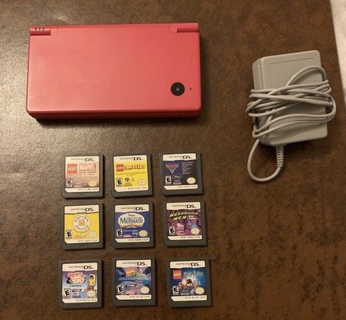 Nintendo Dsi Pink Bundle 9 games, charger & pink bag NM Condition | eBay