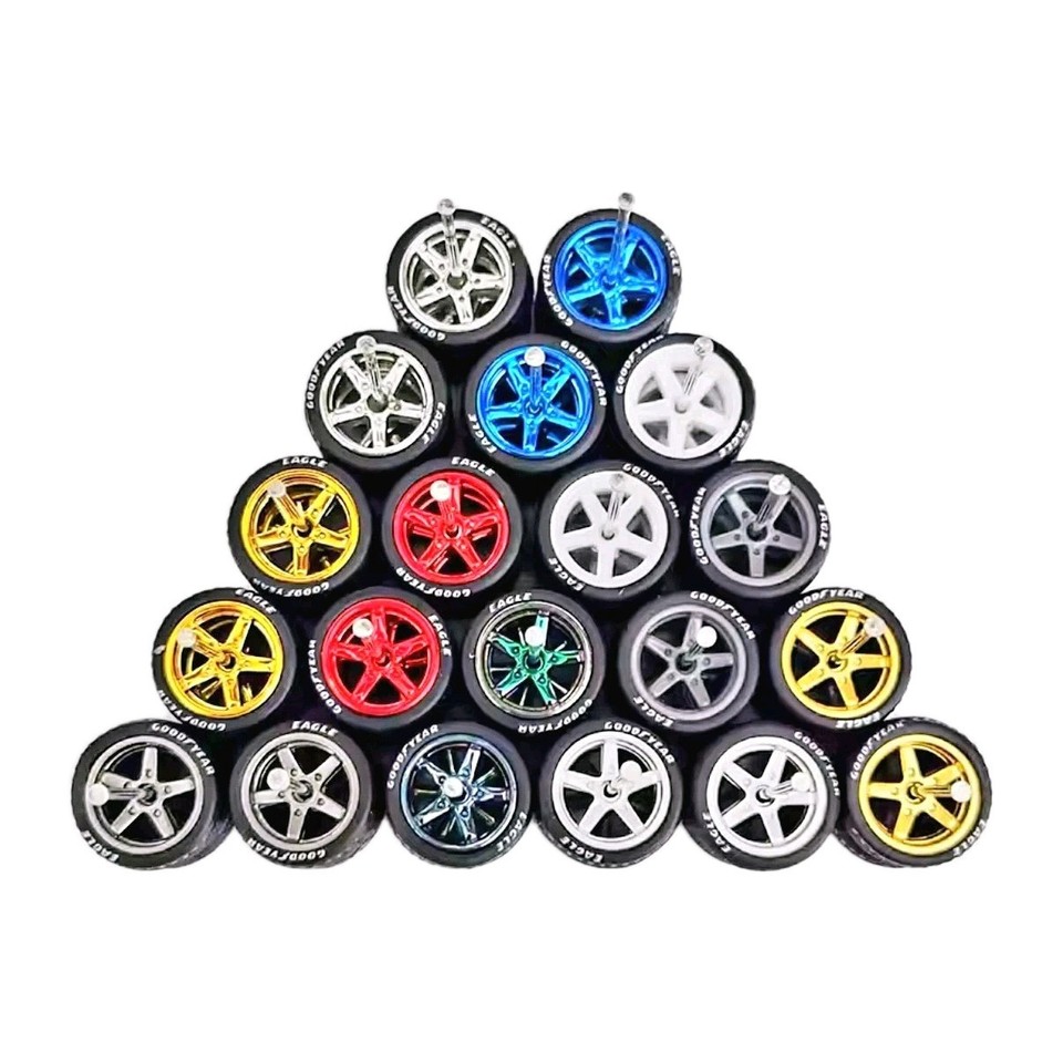 10 Sets Advan 5 Spoke Goodyear Mix 11mm Rims & Real Rider Rubber Tires ...