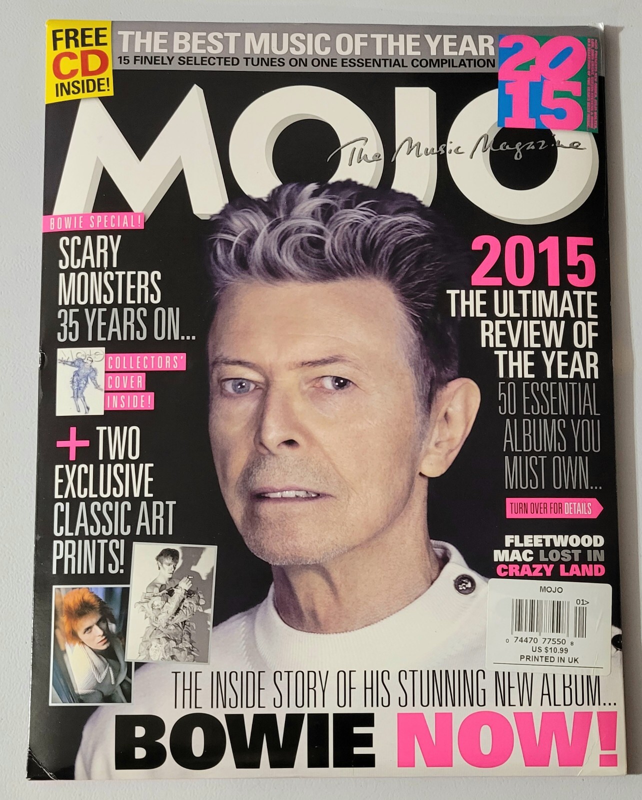 Mojo Music Magazine Best of 2015, David Bowie, Free CD, 2 Bowie Posters ...