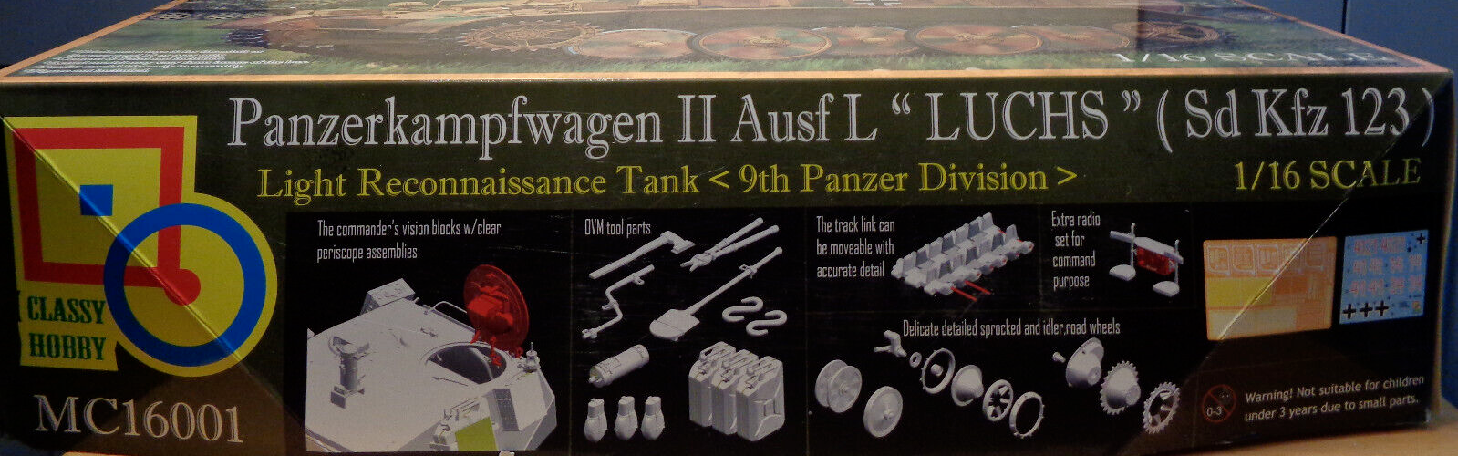 CLASSY HOBBY MC16001 1/16 SCALE PANZERKAMPFWAGEN II AUSF L "LUCHS ...
