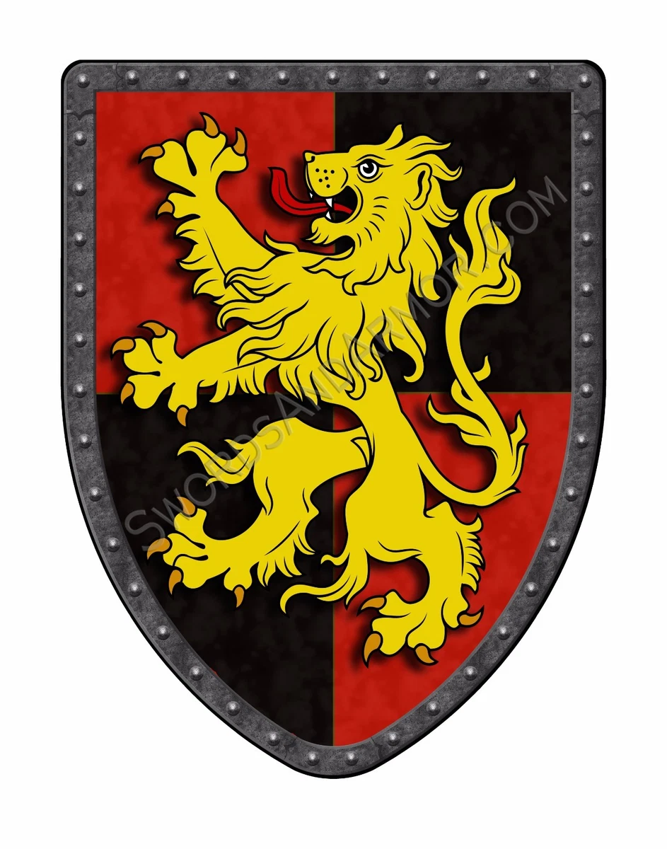 Medieval Lion Symbol Black