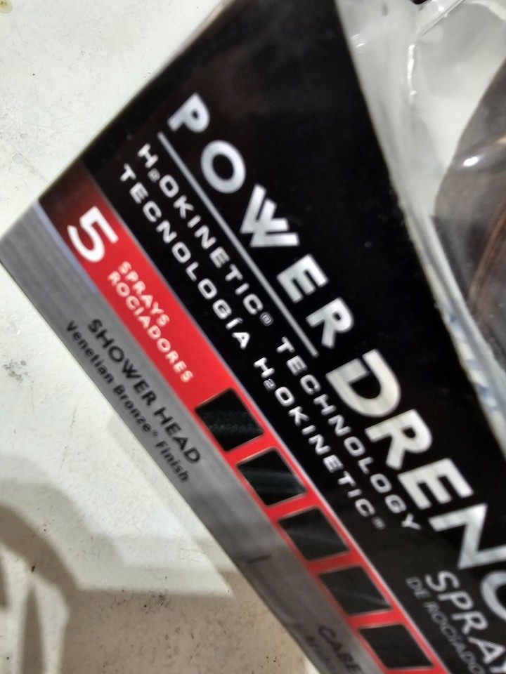 Delta Power Drench Spray H2O Kinetic Shower Head 5 Settings | eBay