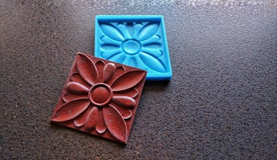 Silicone mold for square 3D decorative tile with wood texture, 3d tile ...