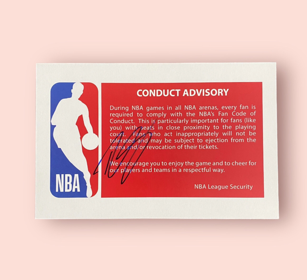 Ben Simmons Signed Autographed NBA Conduct Card Nets | eBay
