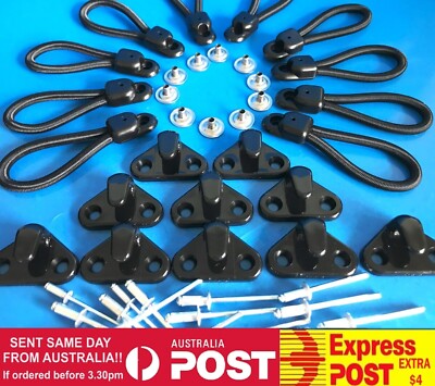 Bungee Loops 10 Pack Bunji Tonneau Ute Marine 5 sizes - TOOL INCLUDED w ...