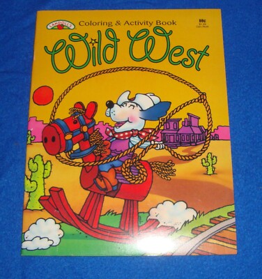 Vintage Coloring & Activity Book Wild West Unused New Old Stock | eBay