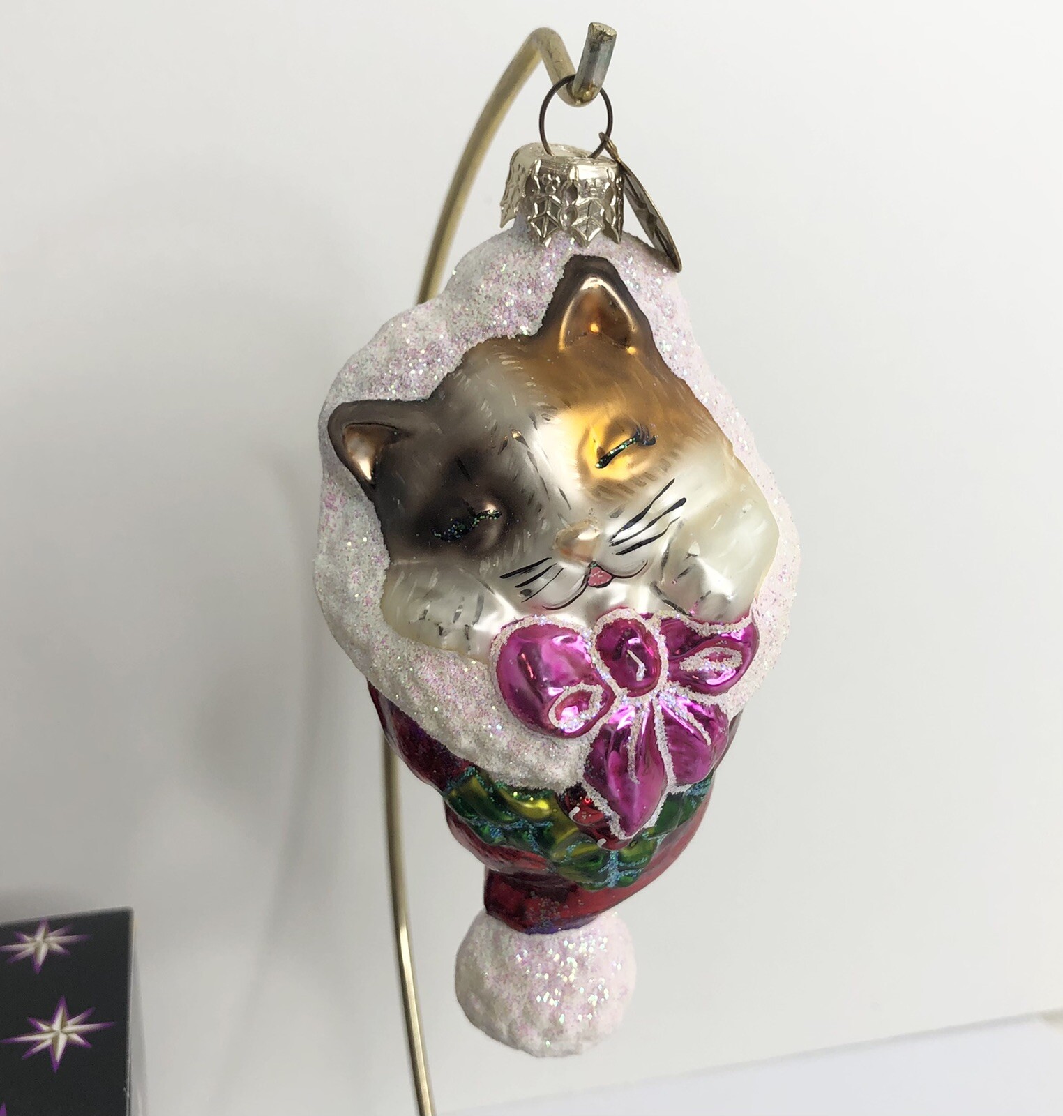Christopher Radko SNUGGLE PUSS Christmas Ornament CAT IN HAT 00-096-0 ...