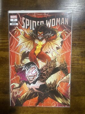 SPIDER-WOMAN #7 * NM+ * LUCAS WERNECK TRADE VARIANT MARVEL VENOMIZED ...