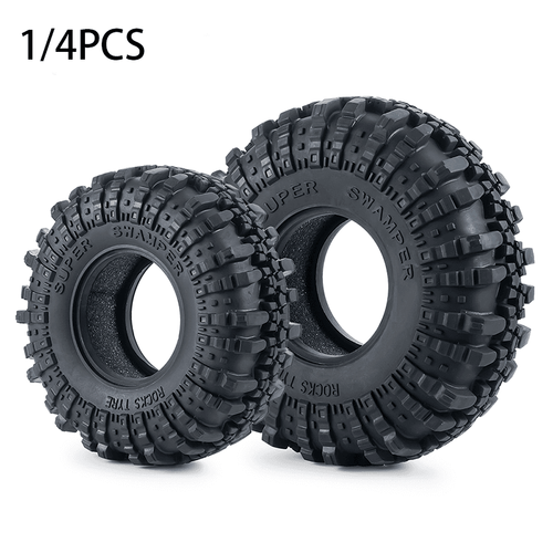 1.9/2.2inch Rim Rubber Tires 107/137mm Axial SCX10 Wraith TRX-4 1/10 ...