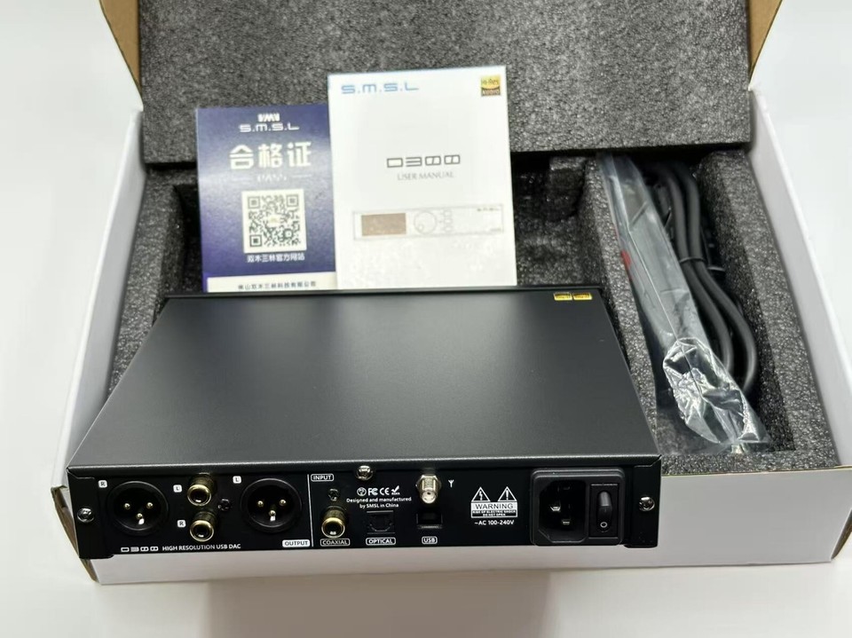 SMSL D300 USB DAC Bluetooth 5.0 DSD512 DAC Decoder Lossless Hifi Sound ...