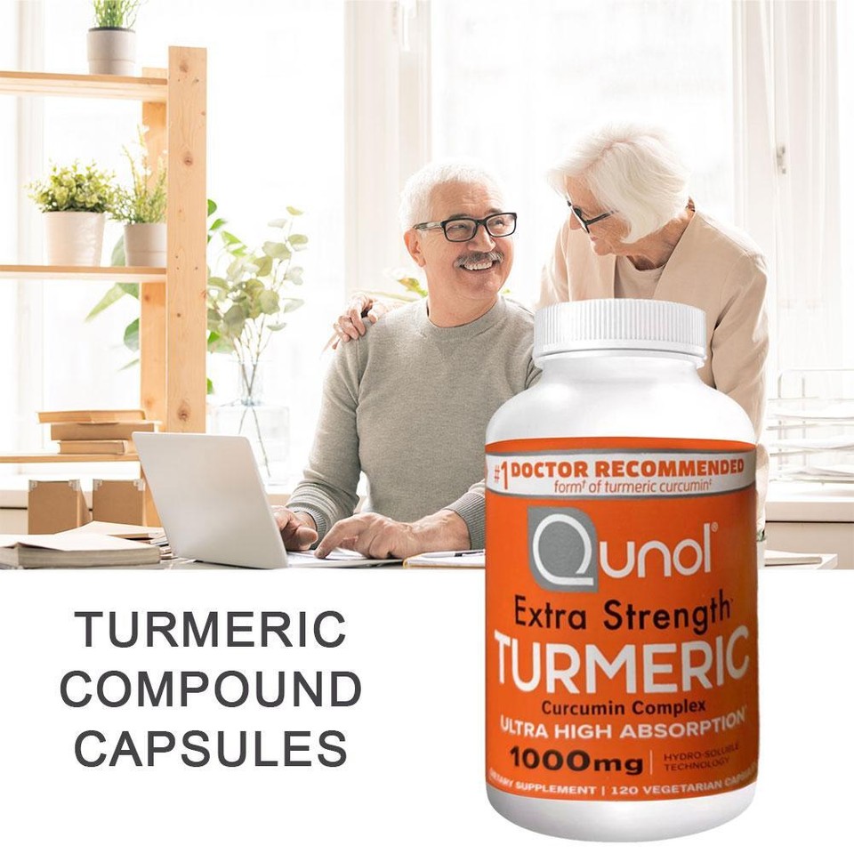 Qunol Extra Strength Turmeric Curcumin 1000mg Ultra High Absorption 120 ...