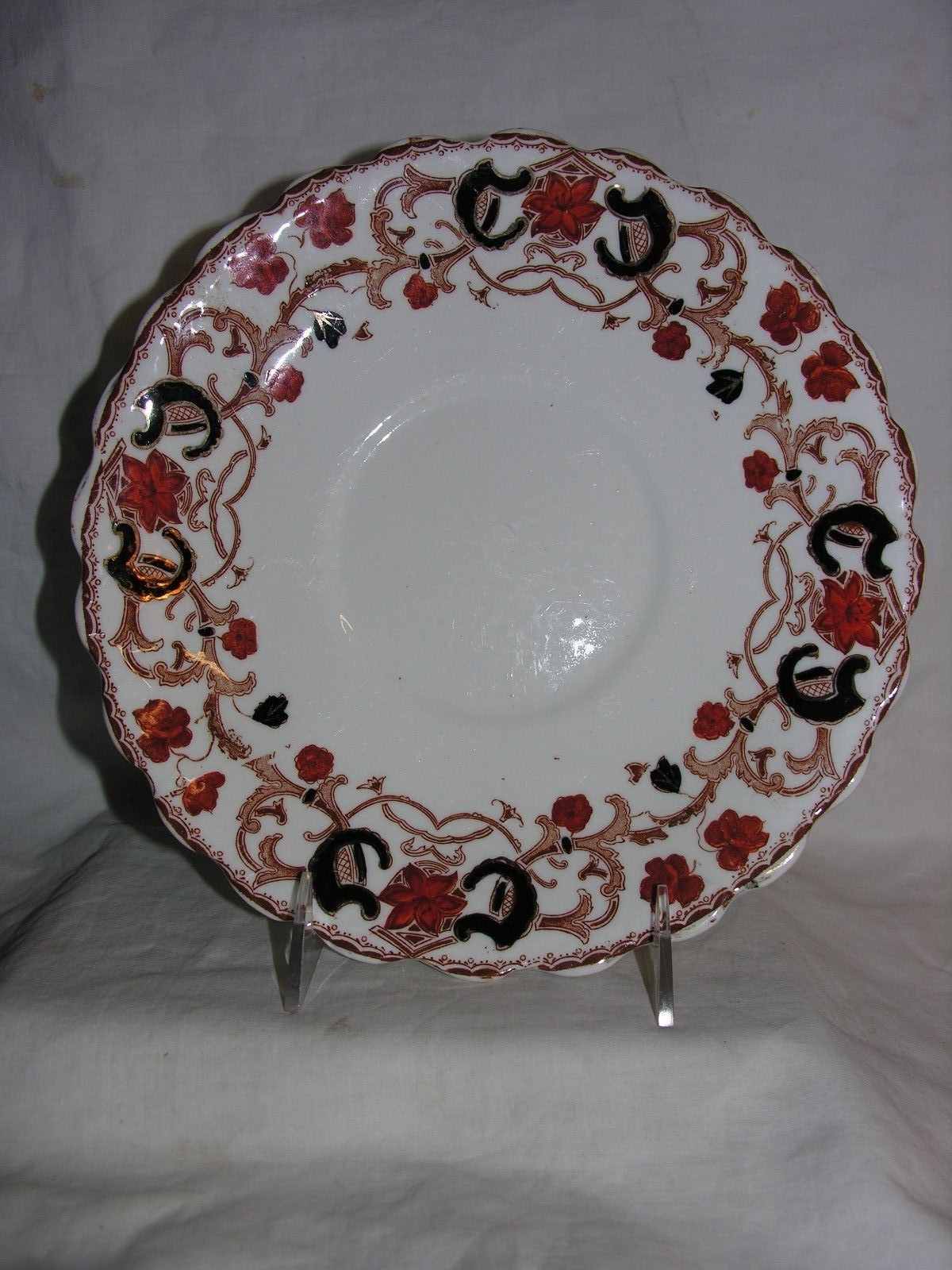 Wellington China JHC & Co Longton England Hand Rust Painted Floral 9¼ ...