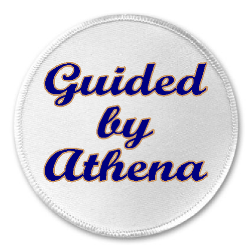 Guided By Athena - 3" Sew/Iron On Patch Ancient Greek Mythology Goddess ...