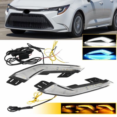 For 2020-2024 Toyota Corolla L LE XLE LED Daytime Running Fog Lights ...
