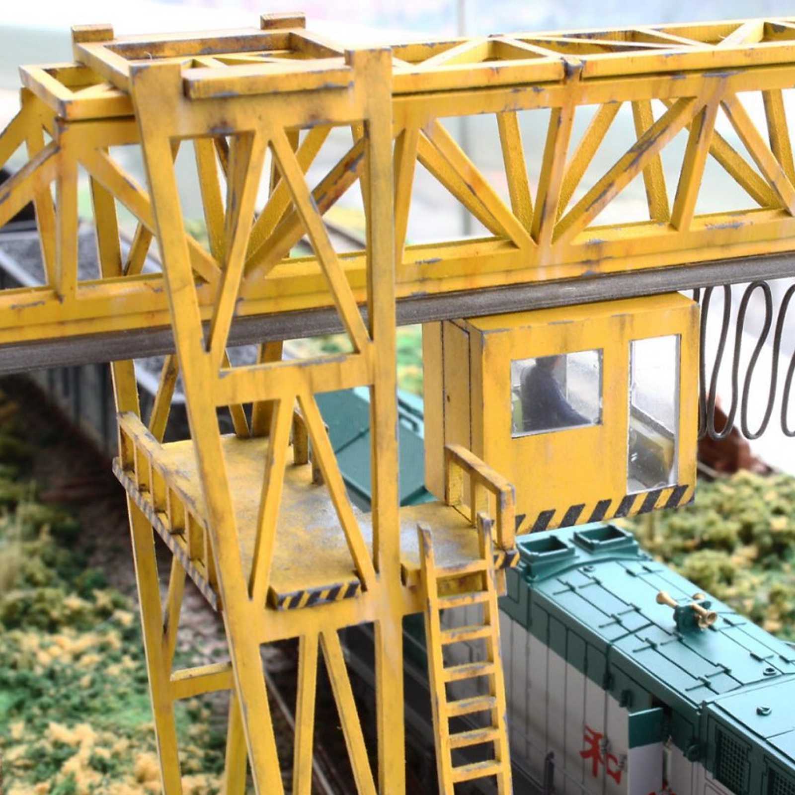 1:87 HO Scale Miniature E5 Crane Train Architectural Scene Dispaly ...