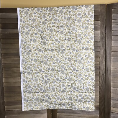 Peggy Toole Kaufman Empress Bouquet Fabric 1 Yard Gold Silver 36" x 44 ...