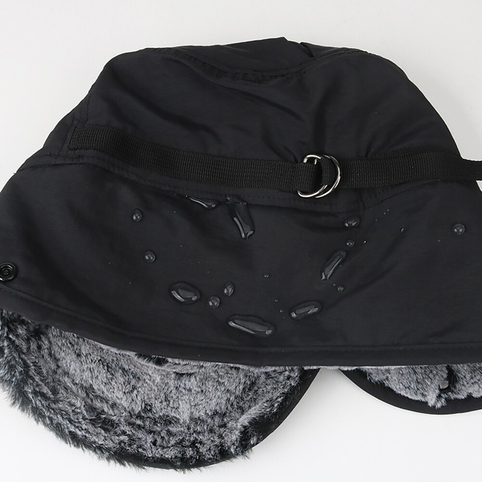 Winter Padded Hat Ear Flaps Thermal Hats Cold Weather Flat Caps Warm ...