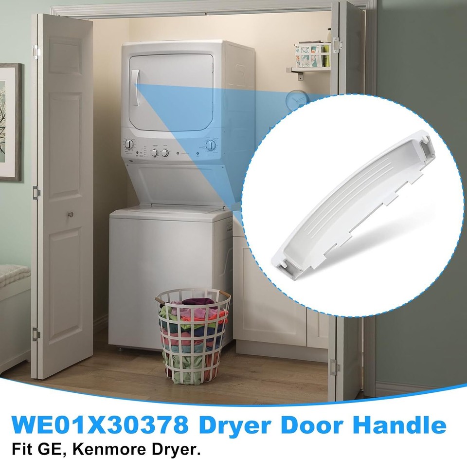 For GE Dryer Solid Door Handle WE01X30378 WE1M1068 PS1177202 WE01X25878 ...