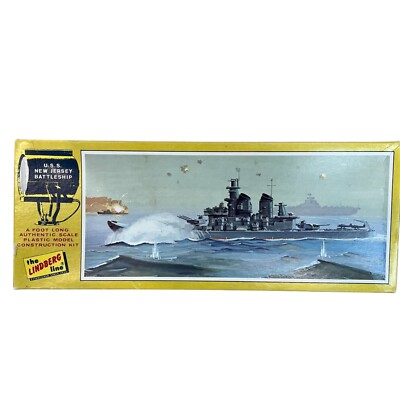 U.S.S. New Jersey Battleship Lindberg Line Model Kit Open Box #791 | eBay