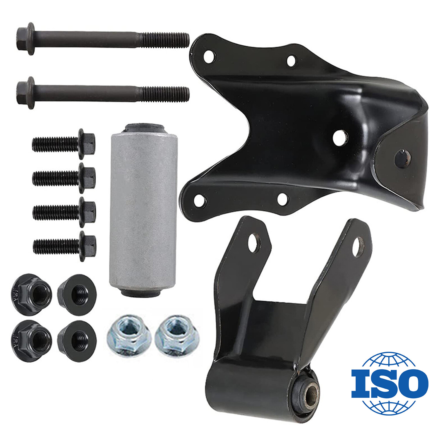 Rear Leaf Spring Hanger Bracket and Shackle Kit For Chevy Silverado GMC ...
