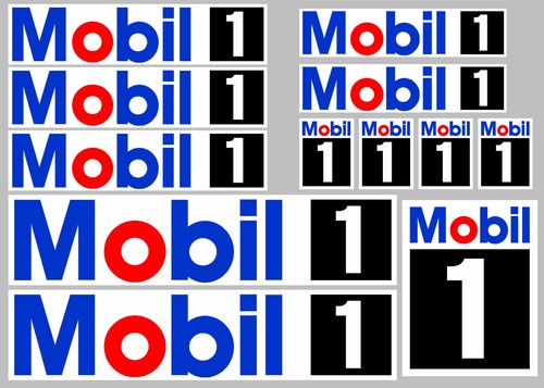 Mobil 1 Aufkleber/Aufkleber - 12 hochwertige bedruckte und geschnittene ...