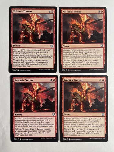 4x MTG Commander Legends Volcanic Torrent Casi Nuevo/Muy Nuevo Magic ...
