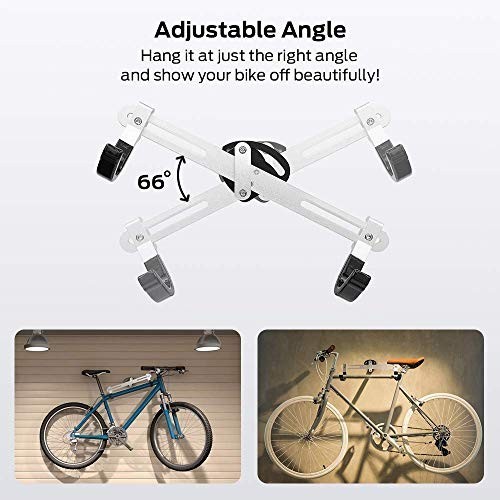 Sportneer Bicycle Wall Mount, Inner Storage Rack for Road Bike ...