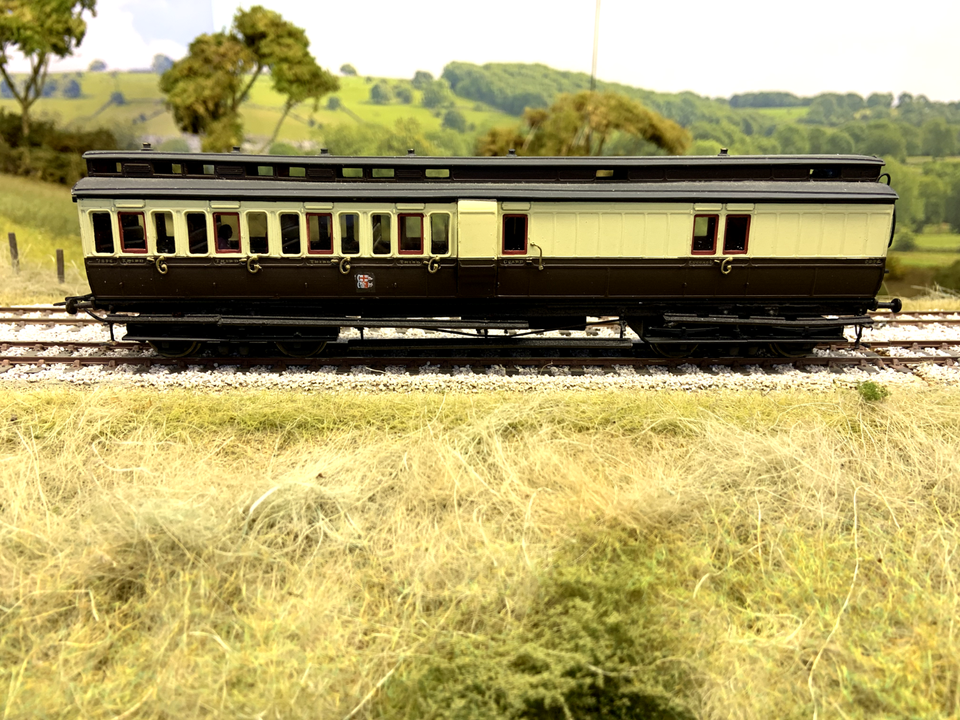 Slaters GWR D14 4 compartment Brake 3rd clerestory coach 00 gauge #6 ...