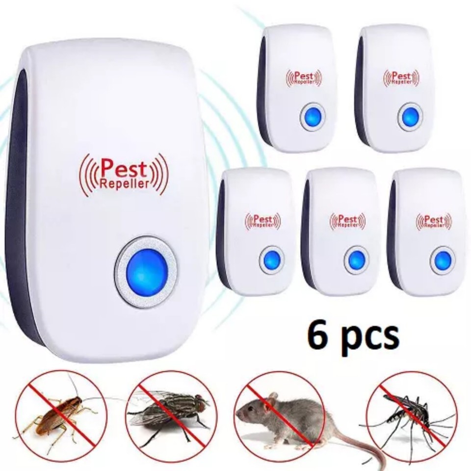 6-pack ultrasonic insect repeller household electronic mouse repeller ...