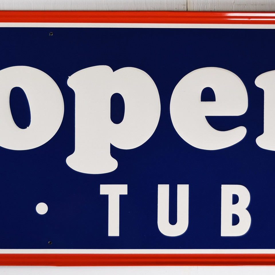 Cooper Tires Tubes Embossed Self Framed Metal Sign 58 By 20 | eBay
