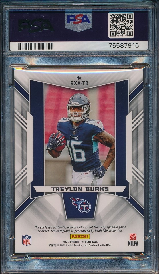 2022 Panini XR Rookie Xcellence Treylon Burks NFL Shield Auto RC True 1 ...